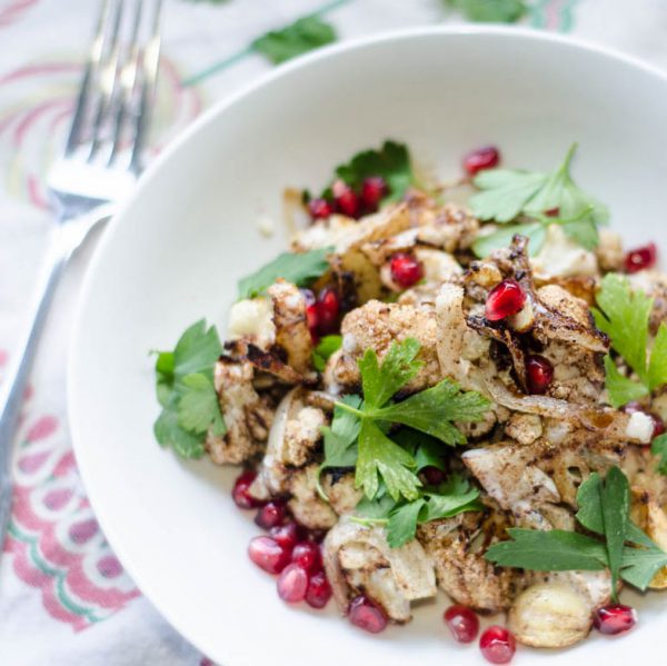 Roasted Cauliflower with Tahini Sauce and Pomegranate Seeds - Hello Fun ... Roasted Cauliflower with Tahini Sauce and Pomegranate Seeds - Hello Fun ...