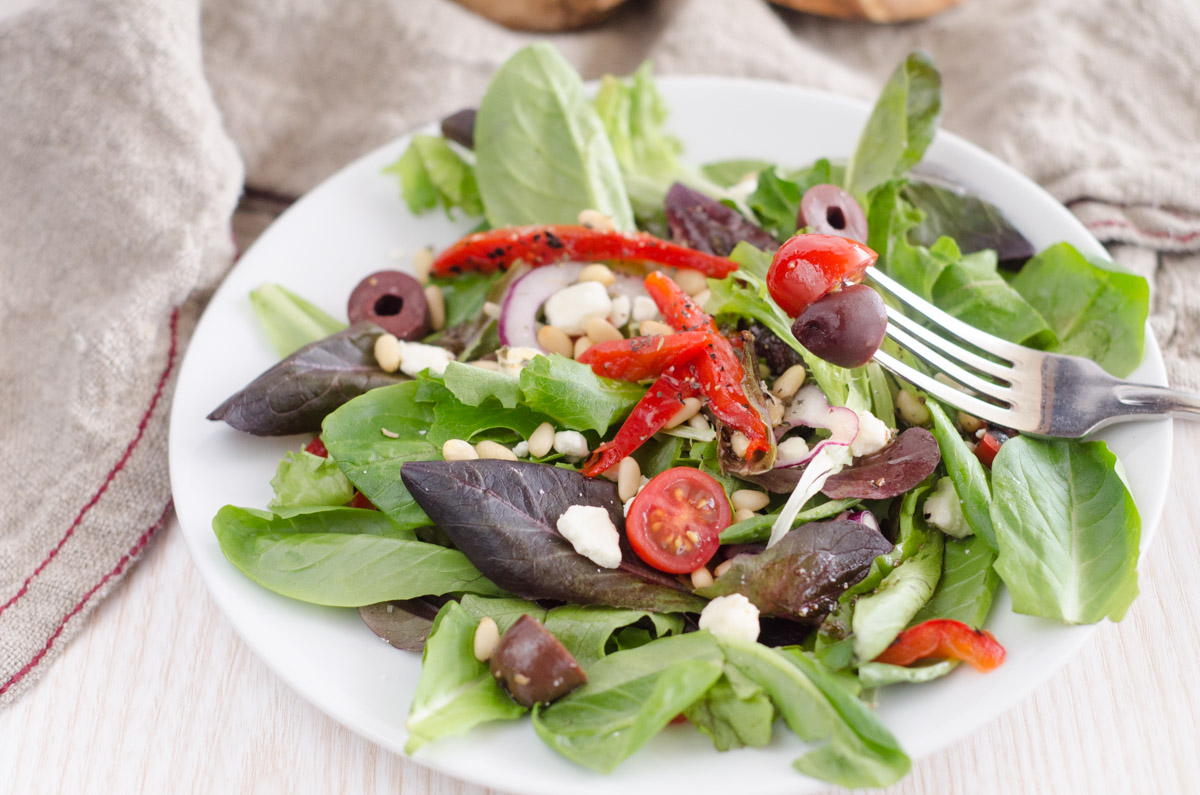Mediterranean Spring Mix Salad - Hello Fun Seekers