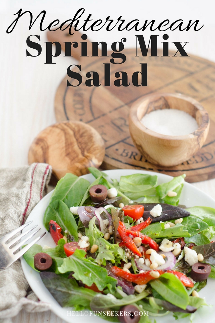 Mediterranean Spring Mix Salad - Hello Fun Seekers
